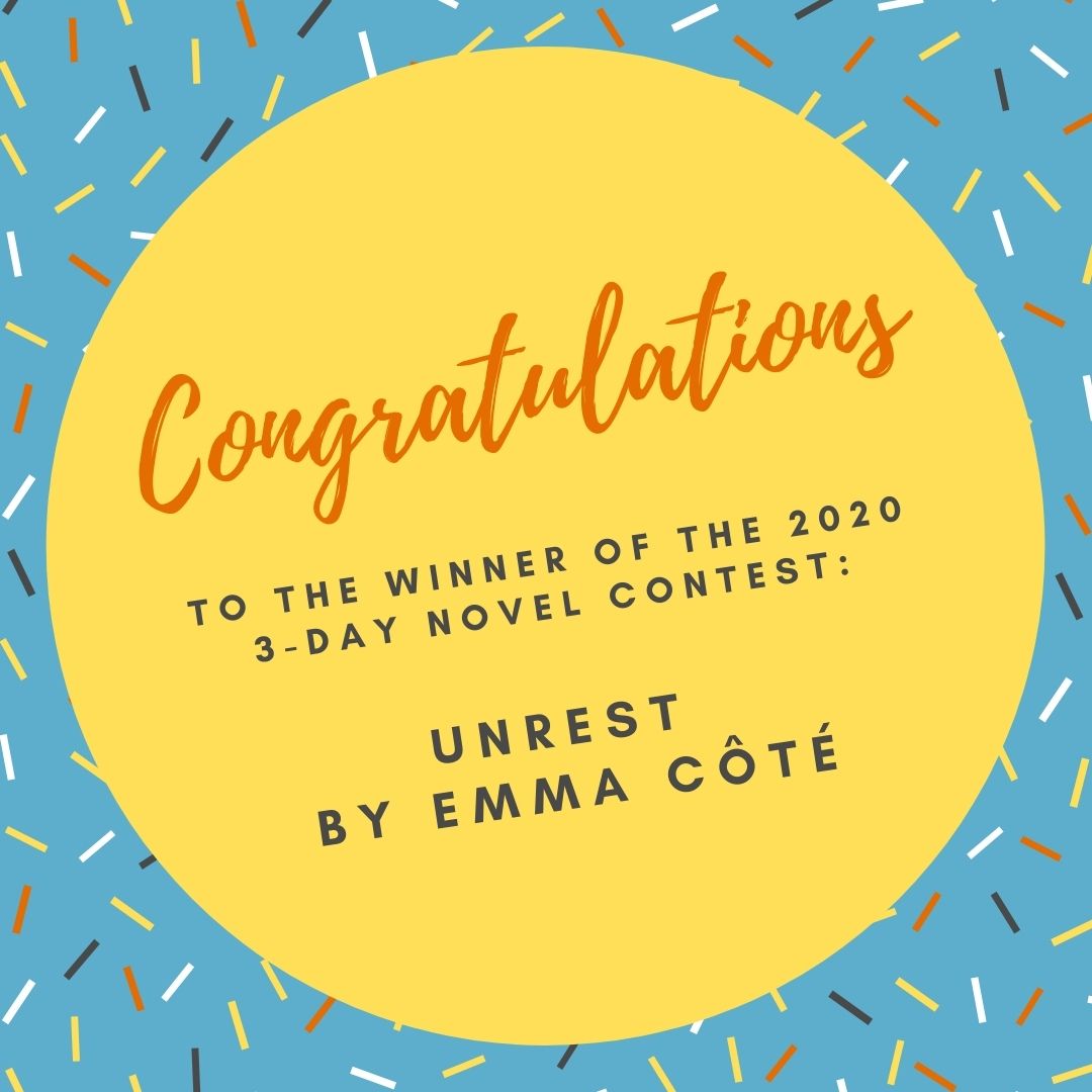 2020 Winners Announcement – 3-Day Novel Contest